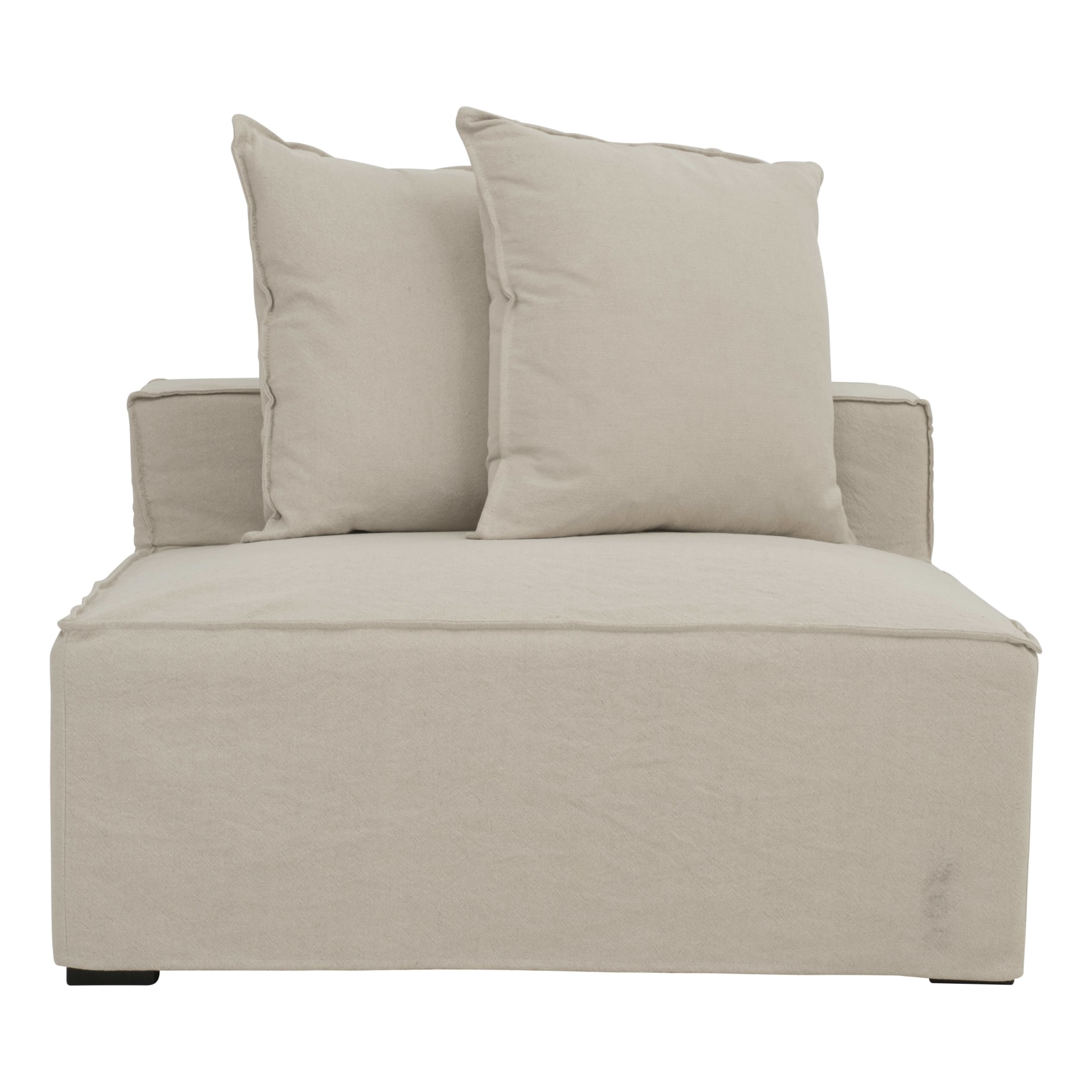 1 Seater Fabric Sofa with Chaise