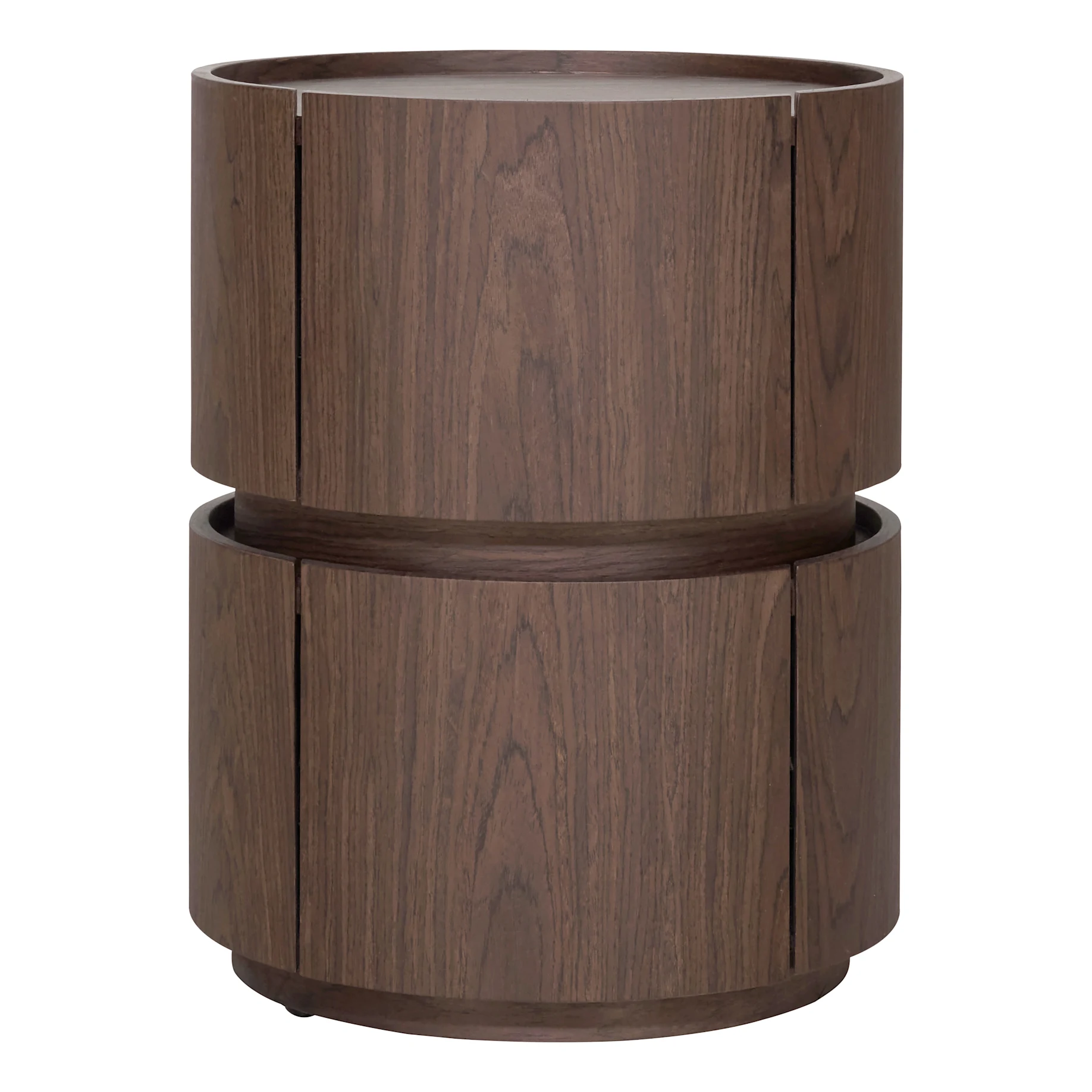 Brown Round Bedside Tables